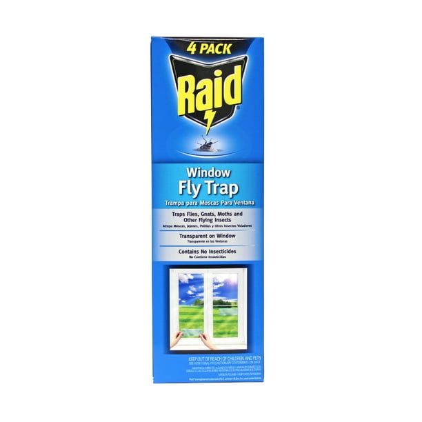Raid Indoor Bug, Gnat & House Fly Killer Trap, 4 Count Pack - Walmart ...