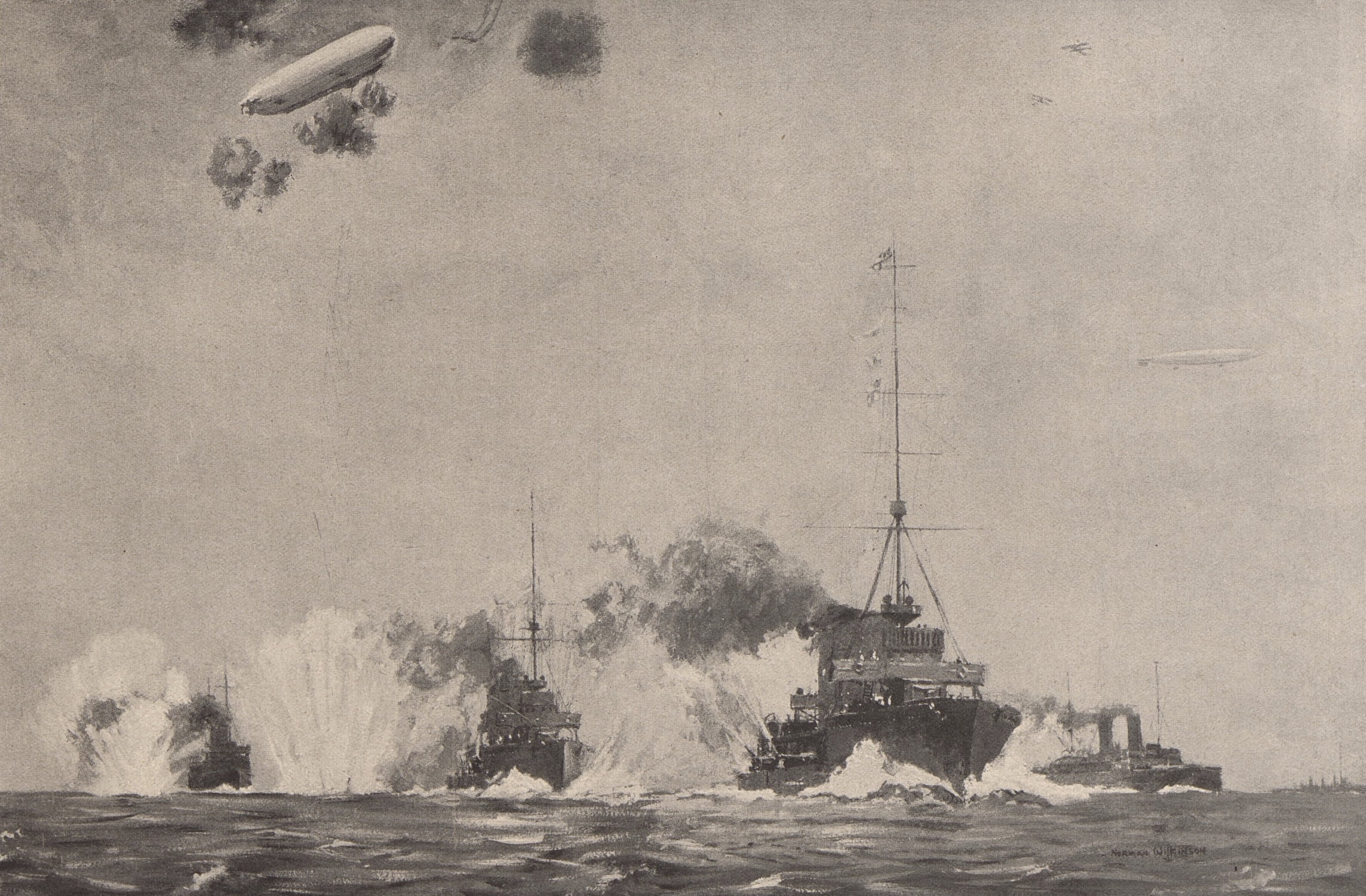 Raid on Cuxhaven WW1 WWI Ship GLOSSY POSTER PICTURE PHOTO PRINT BANNER ...