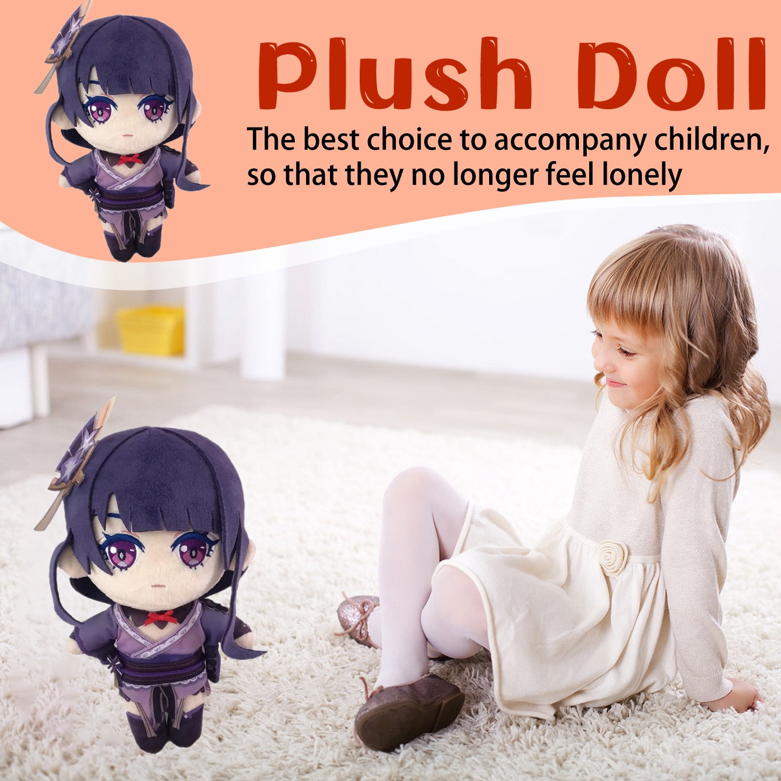 Raiden Shogun,7.8" - Genshin Impact Plush Doll,Genshin Impact Stuffed ...