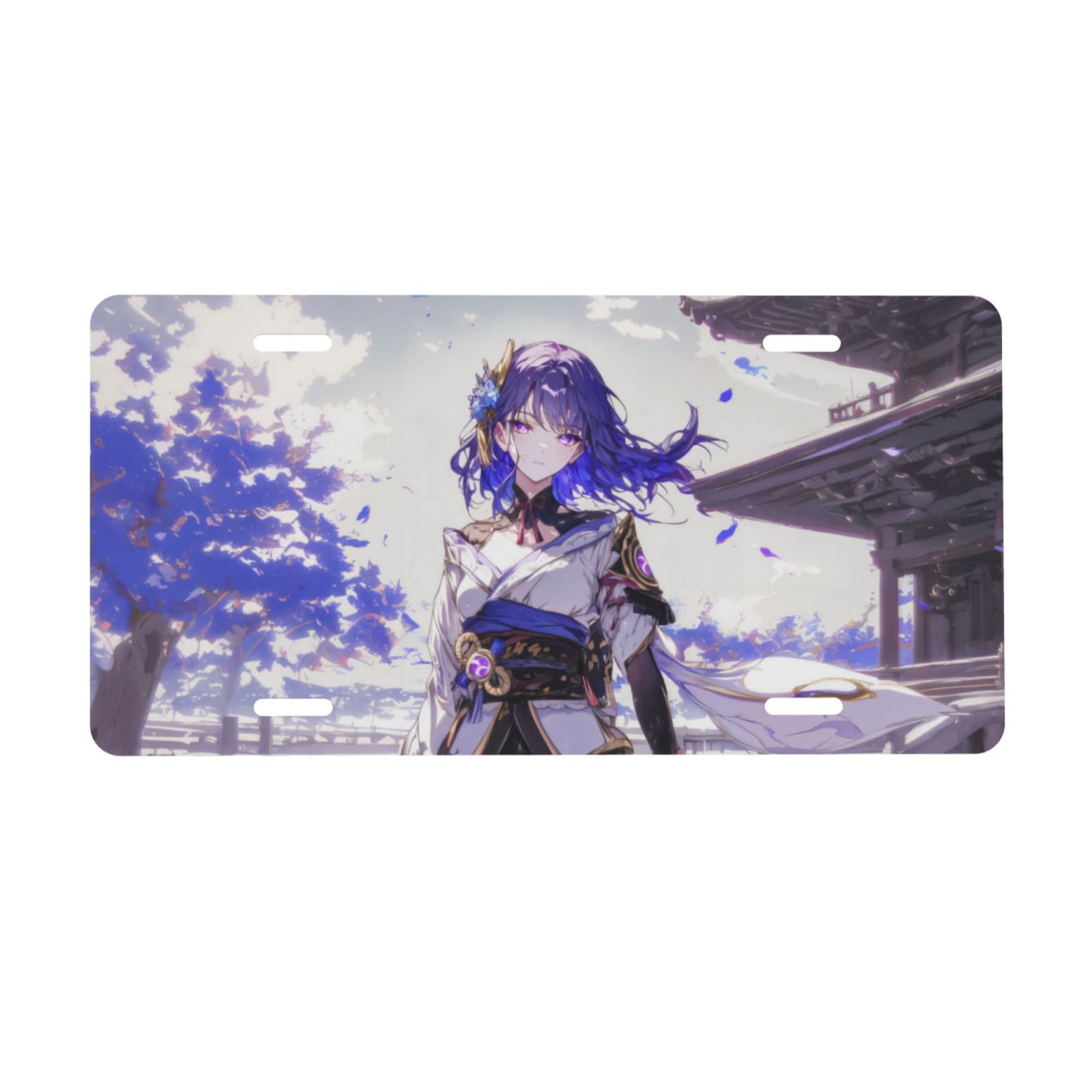 Raiden Shogun Genshin Impact License Plate, Car Front License Plates ...