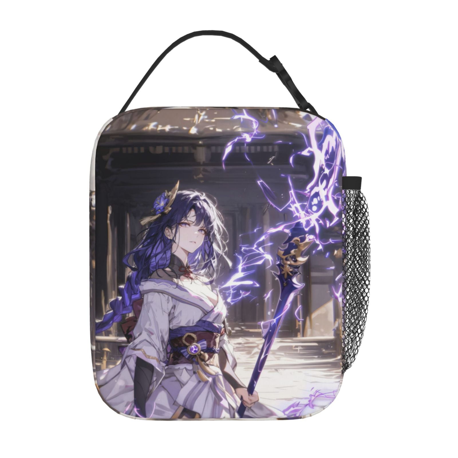 Raiden Shogun Genshin Impact Lunch Bag Tote Bag Portable Insulated ...
