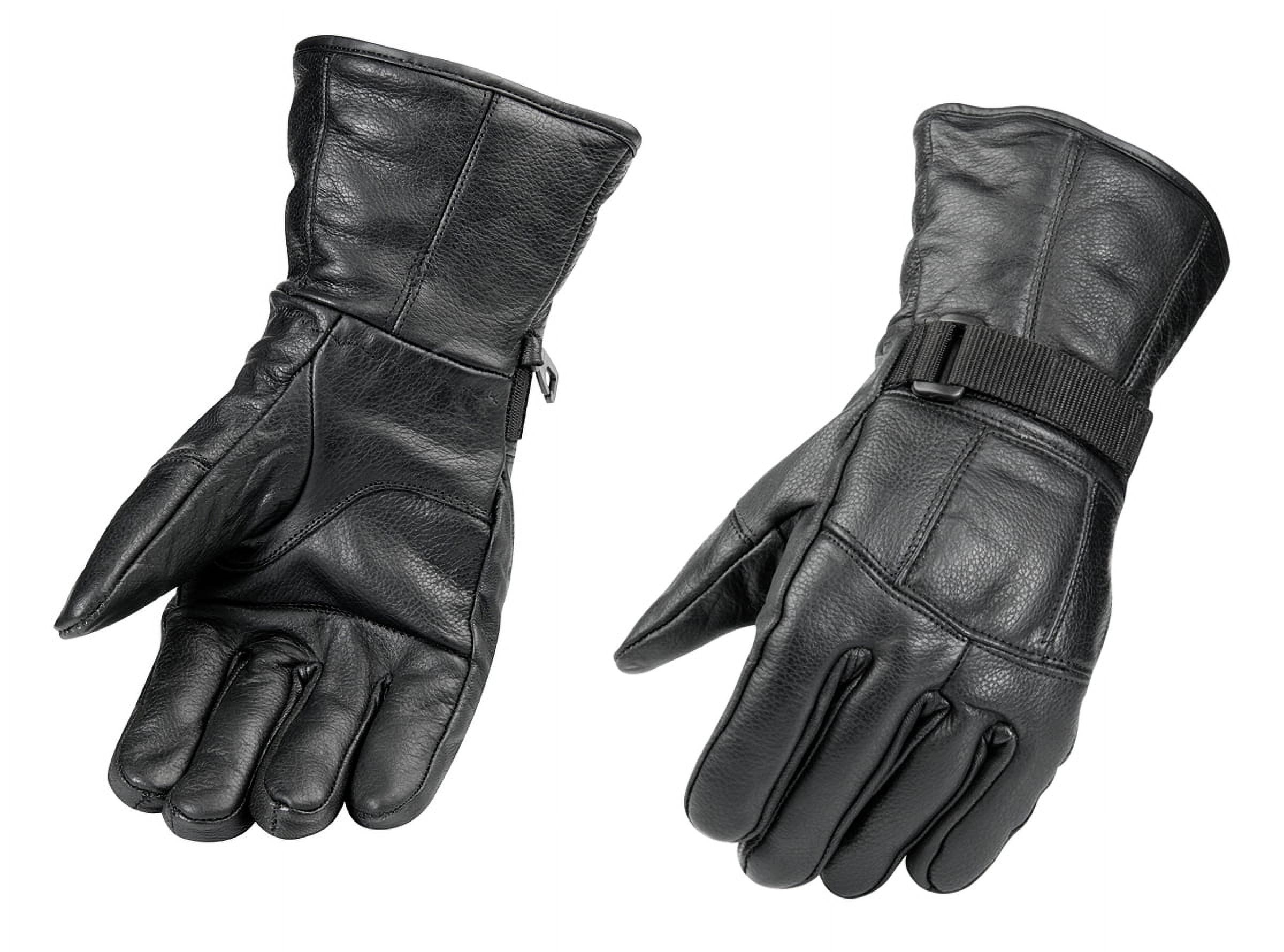 Raider Black Medium Leather Motorcycle Riding Gloves - Walmart.com