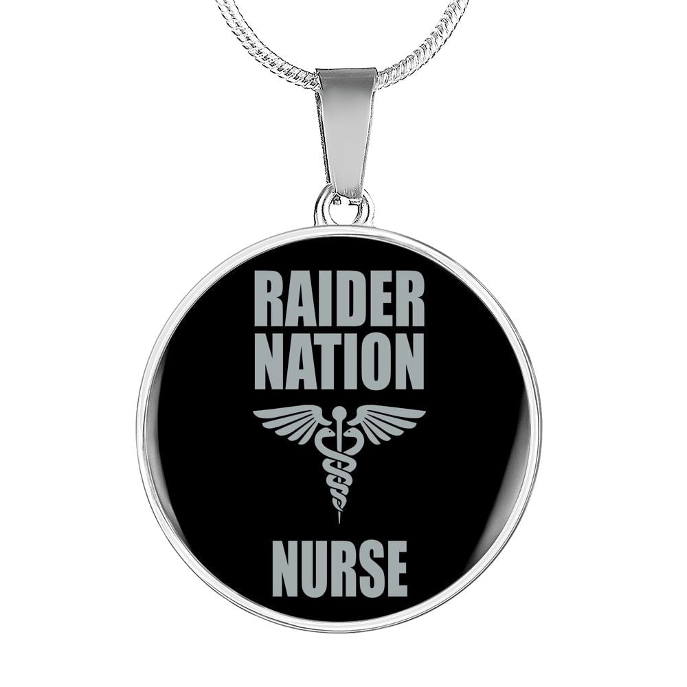 Raider Nurse Circle Necklace Stainless Steel or 18k Gold 18-22 ...