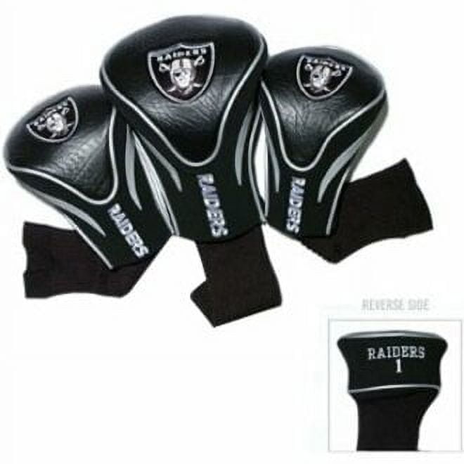 Oakland Raiders NFL 3 Pack Contour Fit Headcover - Walmart.com