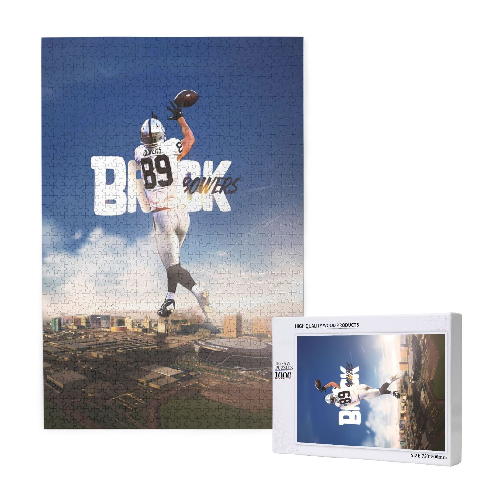 Raiders Brock Bowers Jigsaw Puzzle 1000 Pieces Wooden Puzzle Children's ...