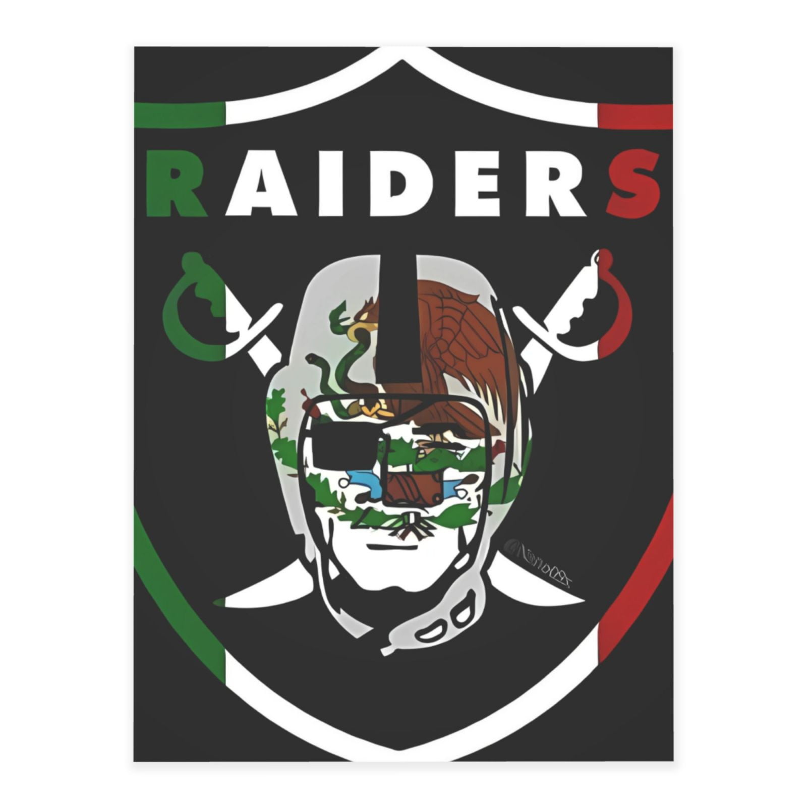 Raiders Crystal Sticker Football Team Stickers Fans DIY Gift Decorative ...