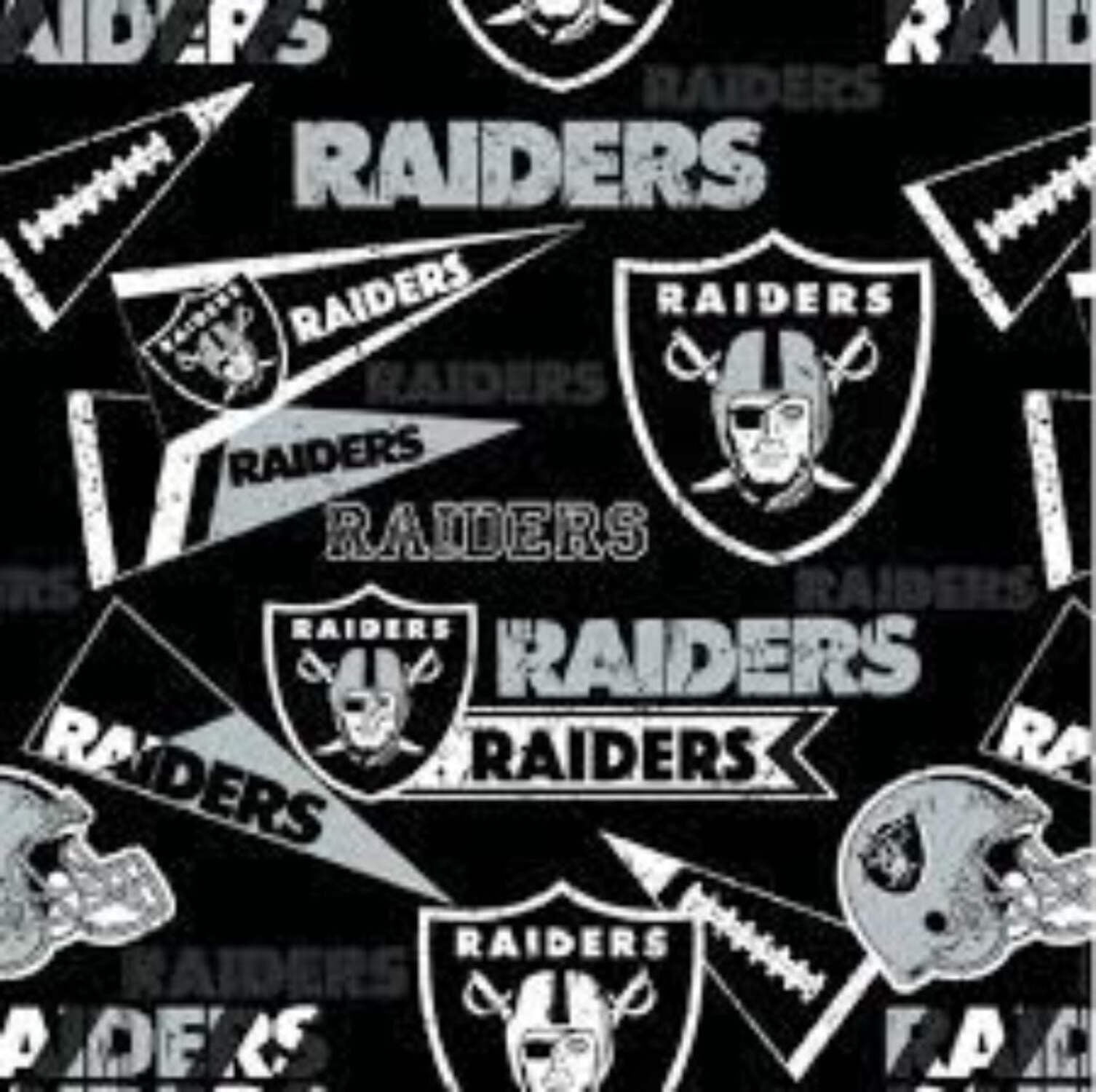 Raiders Flag Cotton Fabric - Walmart.com