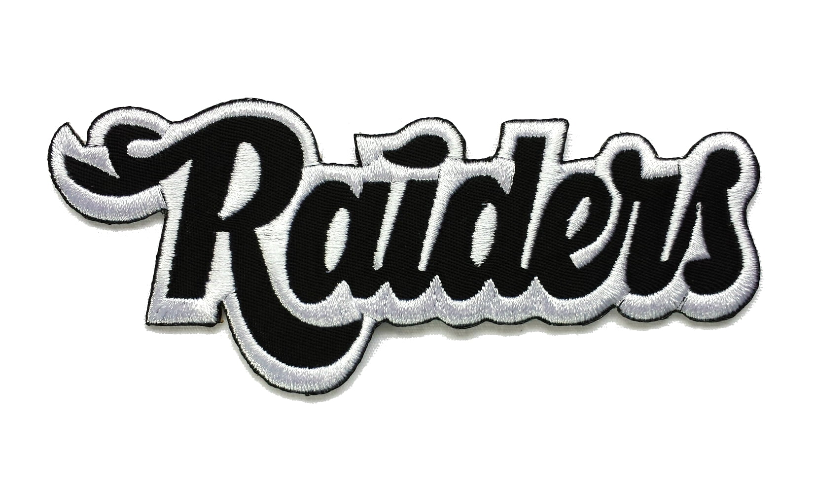 Raiders Football Embroidered Sew/Iron On Patch 5" x 2" - Walmart.com