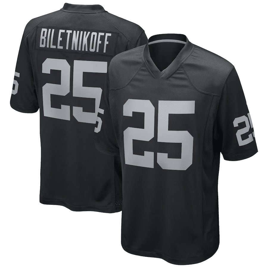 Raiders Football Shirt Fred Biletnikoff#25 Team Name Number Fans Gift ...