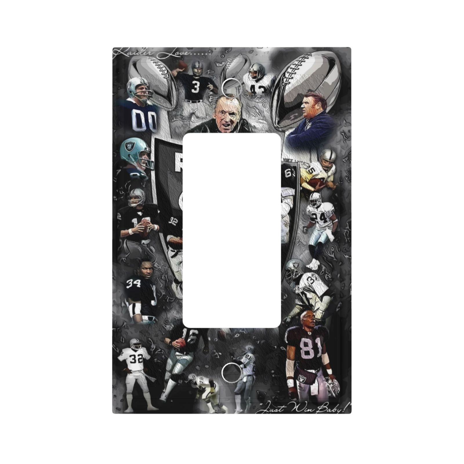Raiders Football Switching Lights Single Leather Roman Frame Switch ...