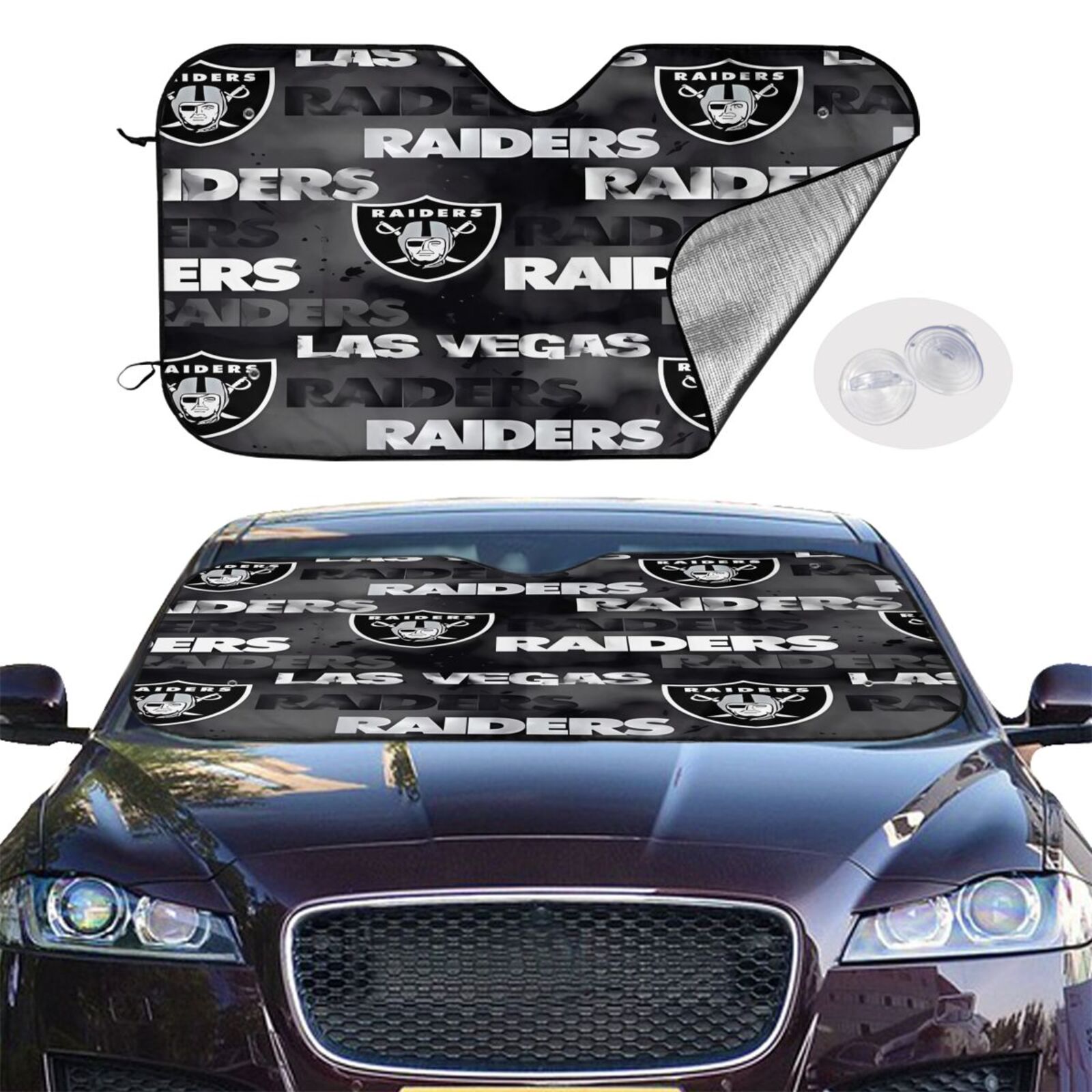 Raiders Football Team Car Glass Visor, Protect Car from Sun and Heat ...
