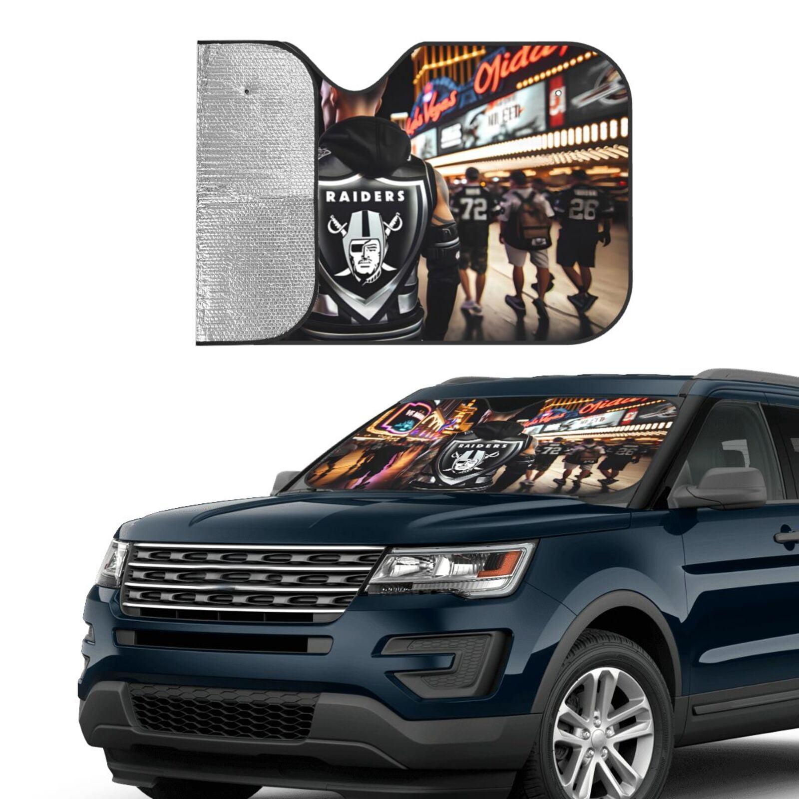 Raiders Football Team Car Windshield Visor, Car Visor Insulation ...