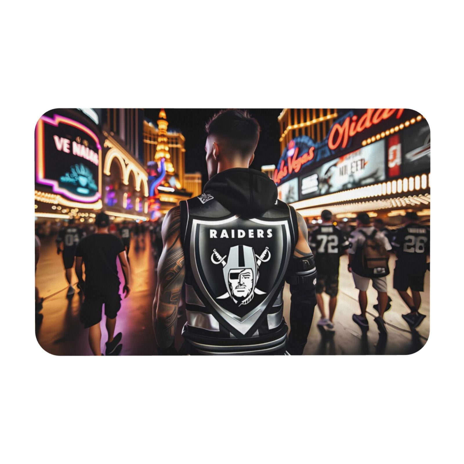 Raiders Football Team Custom Diatom Mud Bathroom Floor Mat Luxury ...