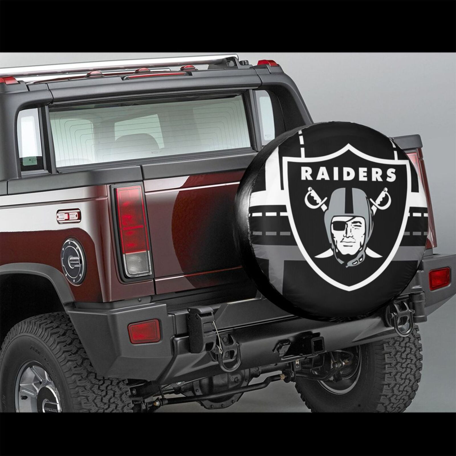 Raiders Football Team Custom Spare Tire Covers, Durable Tire Protectors ...