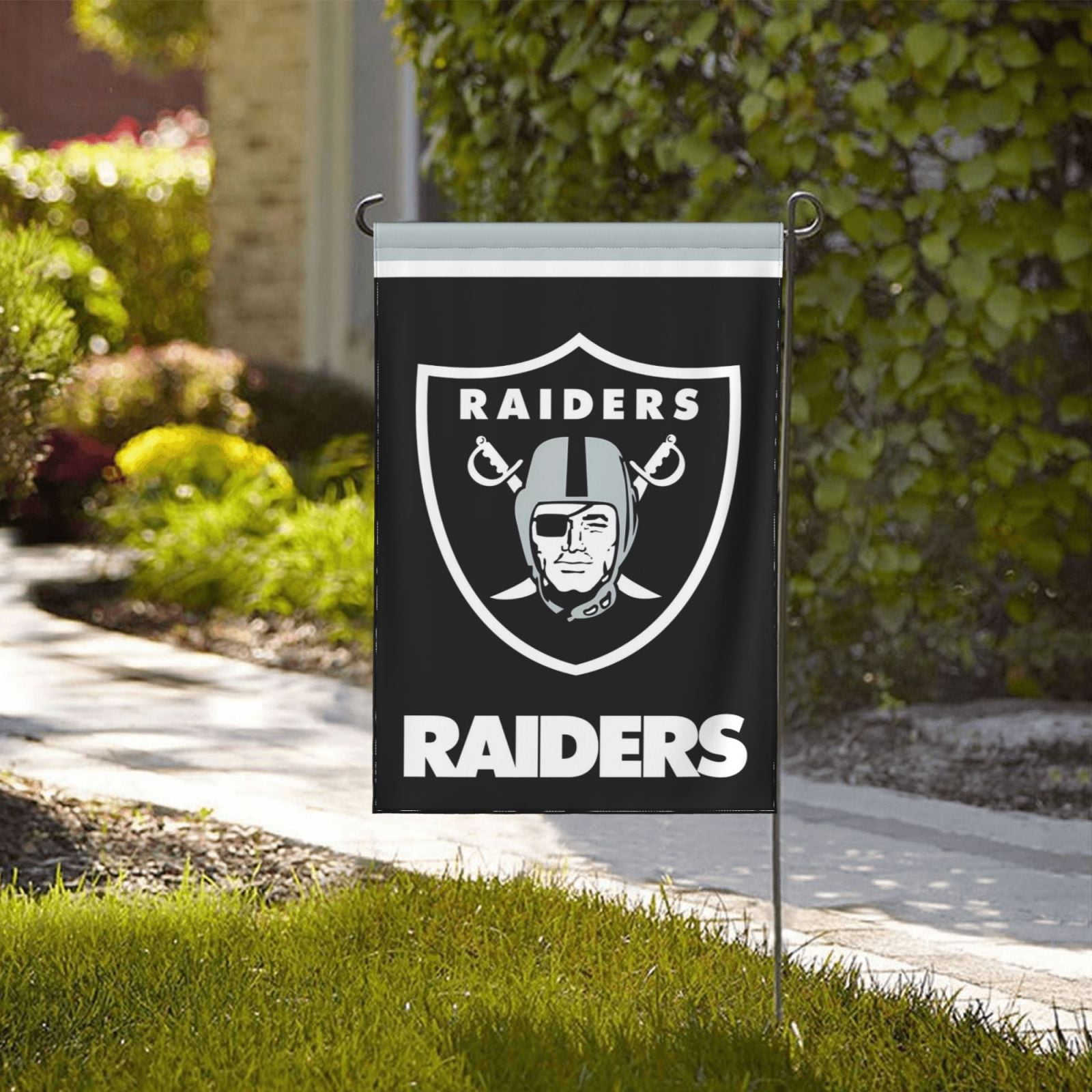 Raiders Football Team Garden Flag 12.5"x18"/28"x40" Double Sided Yard ...