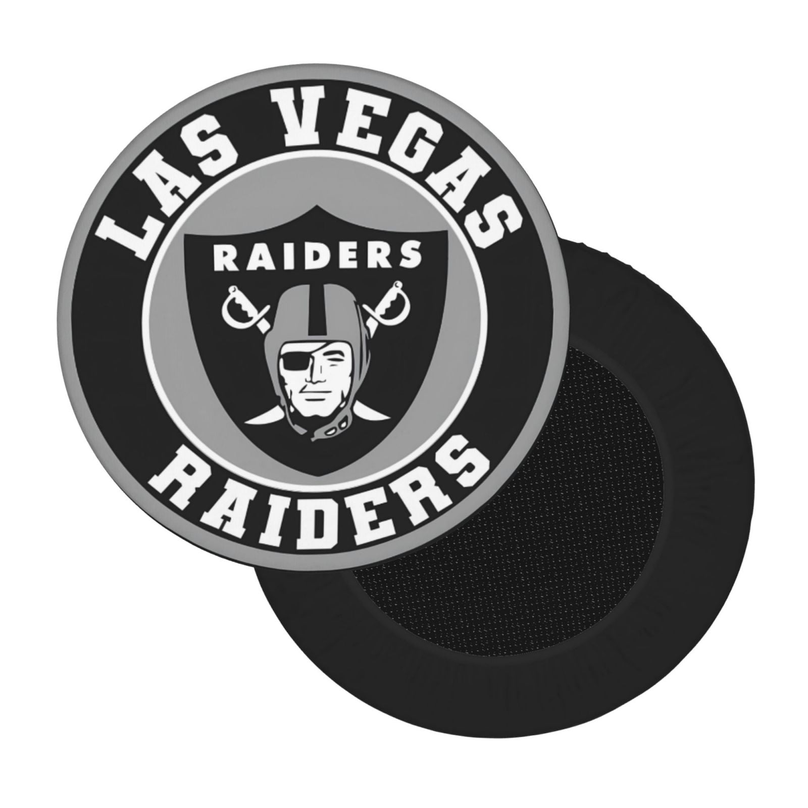 Raiders Football Team Personalized Round Bar Stool Seat Covers, Non ...