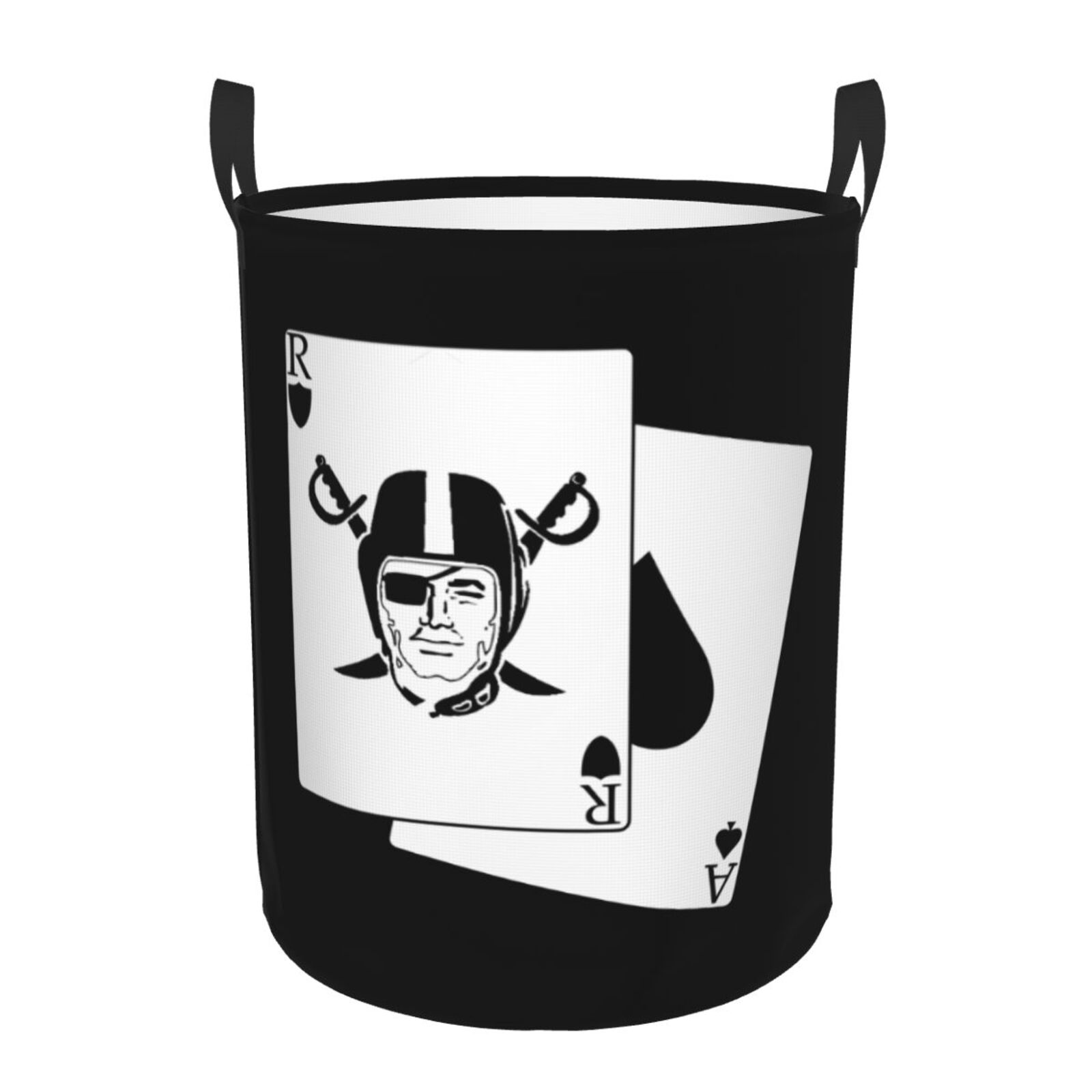 Raiders Football Team Round Single Layer Laundry Basket, Baby Round ...