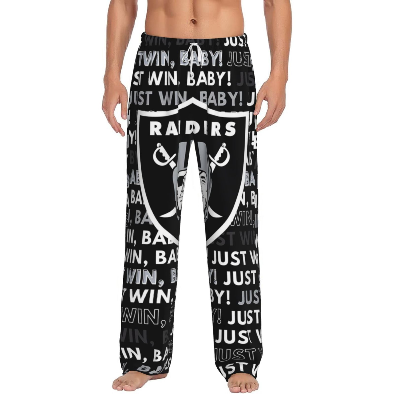 Raiders Football Team Themed Men's Long Pajama Pants with Side Pockets ...