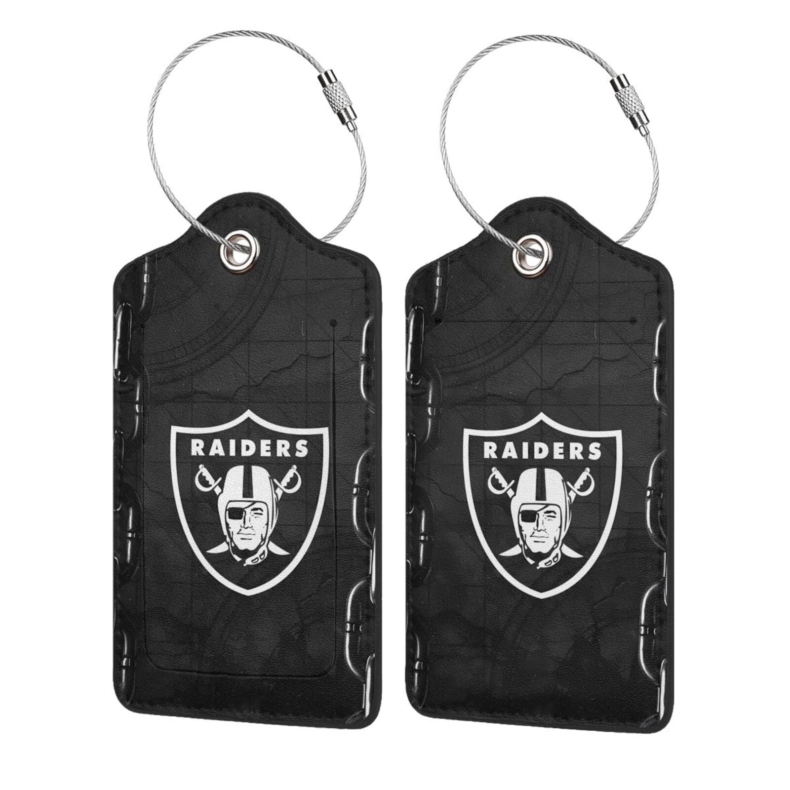Raiders Stainless Steel Leather Luggage Tag Hang Tag, Unisex Luggage ...