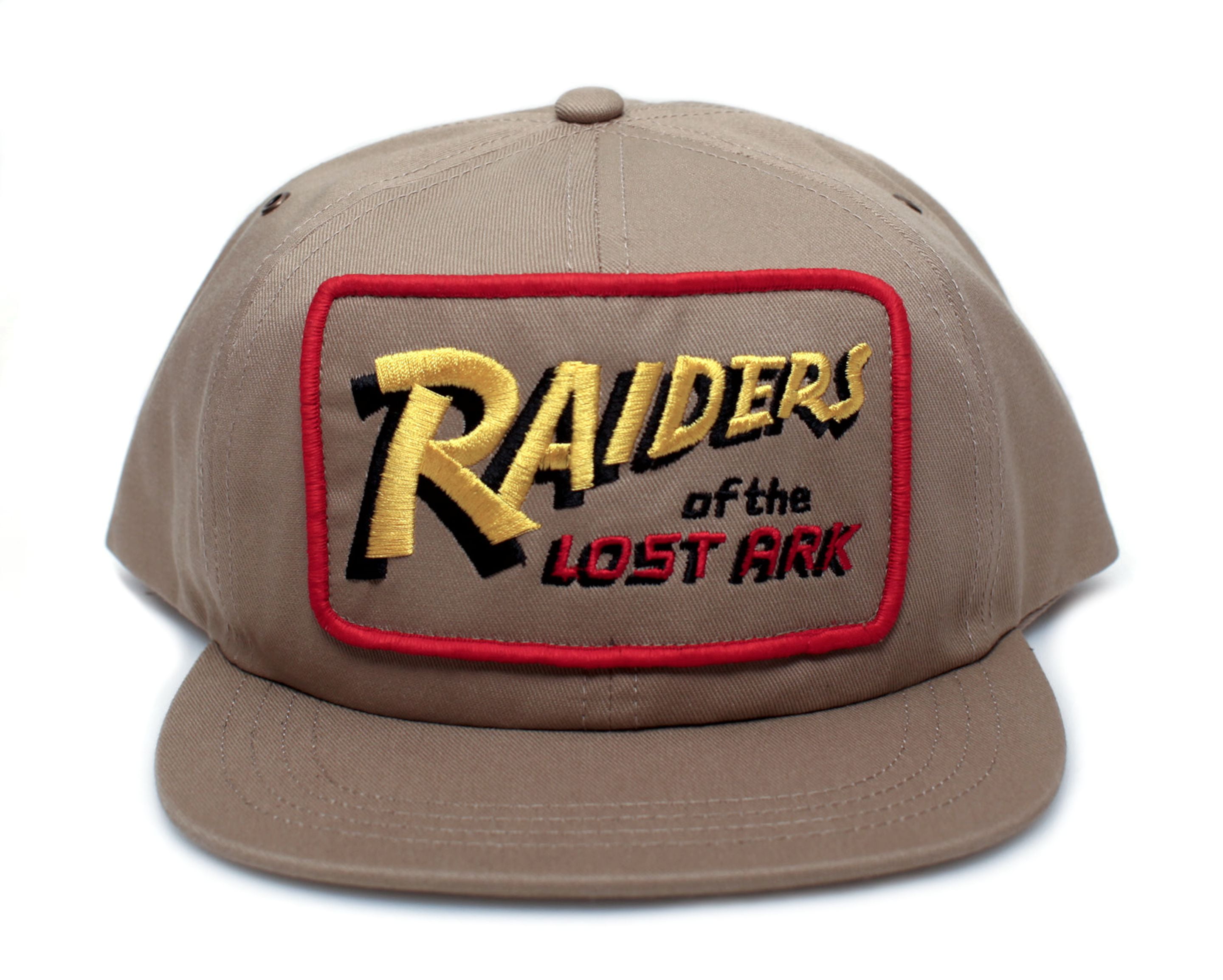 Raiders of The Lost Ark Flat Bill Hat Movie Crew Cap Adult Khaki ...