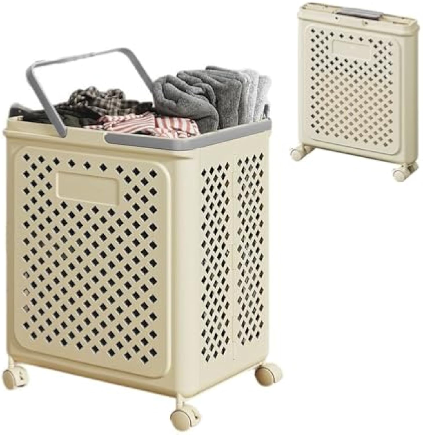 Raidley Laundry Basket, Collapsible Laundry Baskets with Wheels, Multi ...