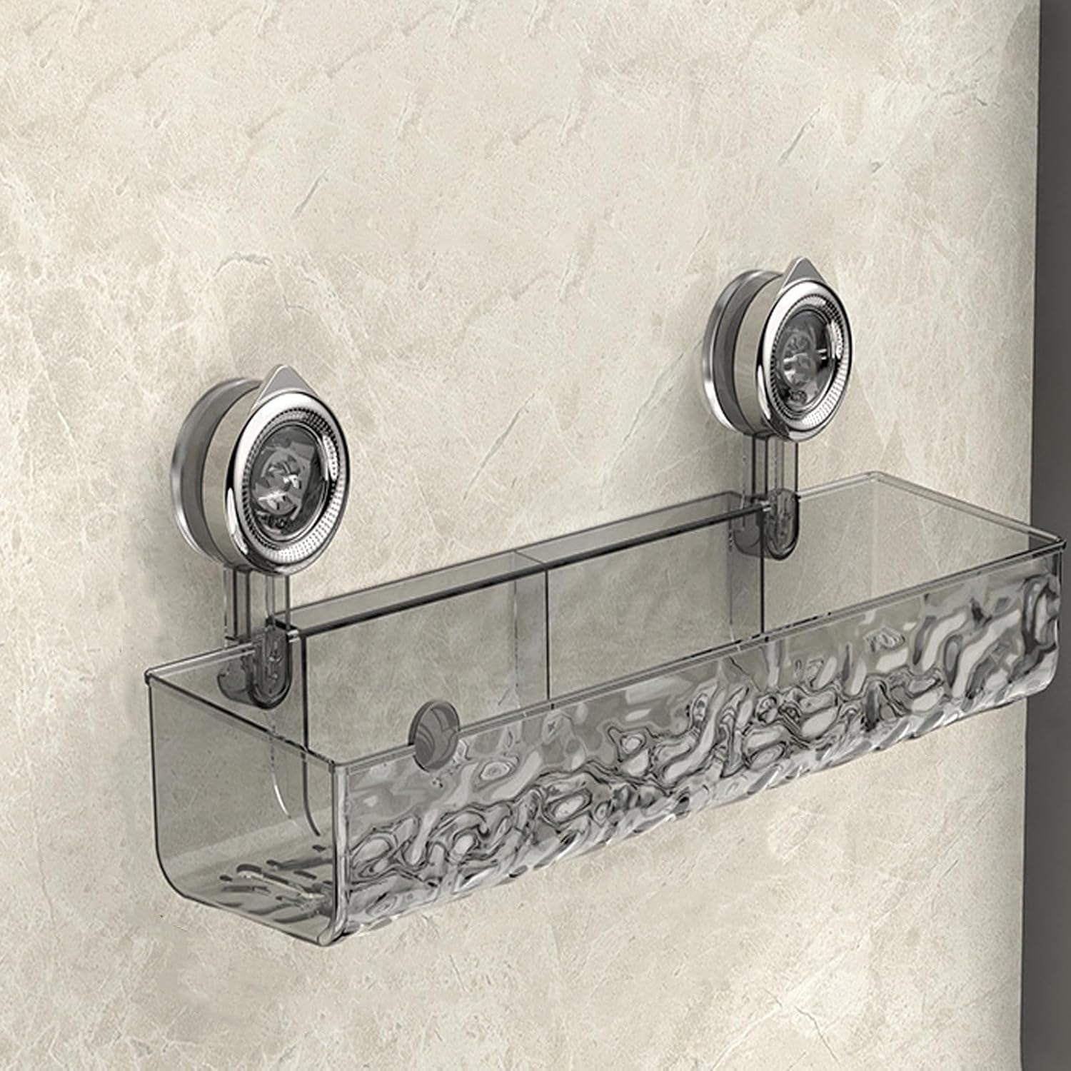 Raidley No Drill Clear Wall Caddy, Raidley Bathroom Storage Shelf ...