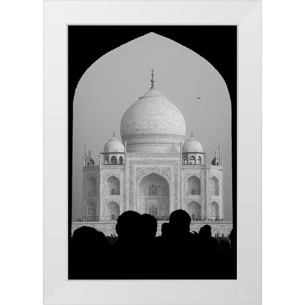 Raif, Joshua 11x14 White Modern Wood Framed Museum Art Print Titled - First sight of the Taj ...