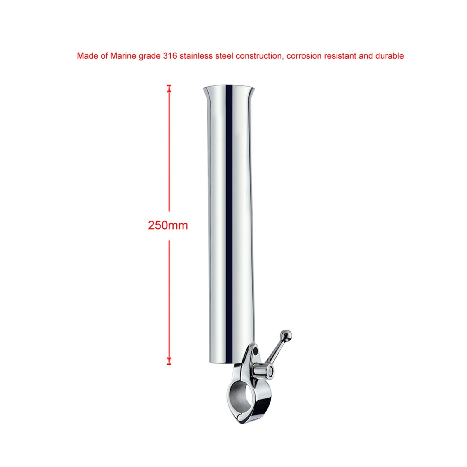Rail Mount Stainless Steel 316 Fishing Boat Rod Holder Rack Pole ...