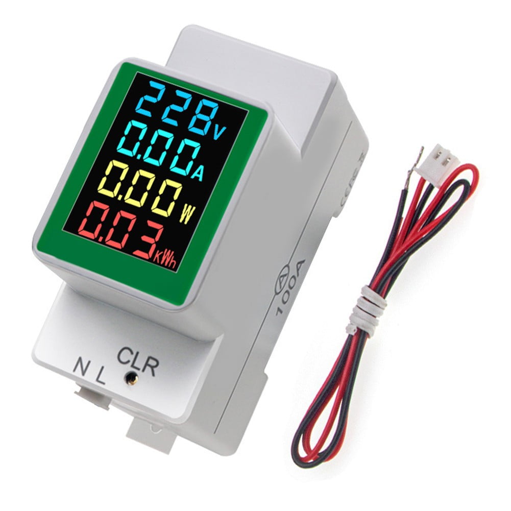Rail Power Digital Energy Meter Monitoring Current And Voltage Meter ...
