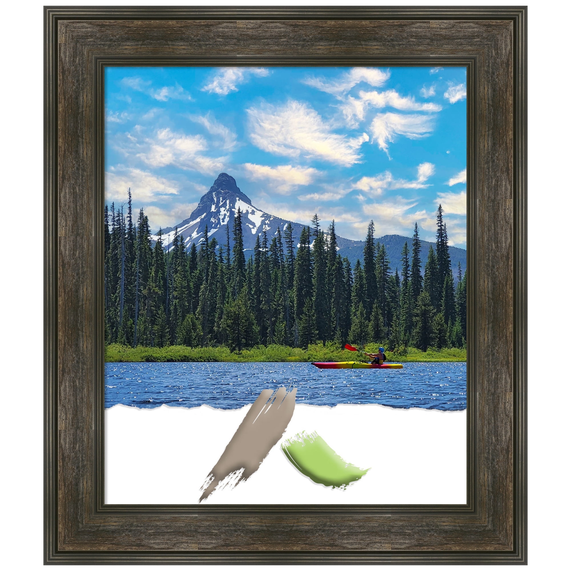 Rail Rustic Char Picture Frame, Photo Frame, Art Frame - Walmart.com