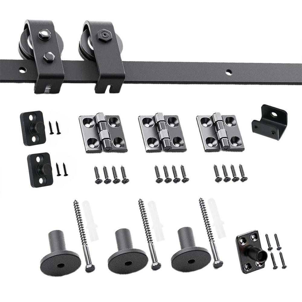 TOHU Rail Sliding Barn Door, Carbon Steel Hardware Kits Set, Rail ...