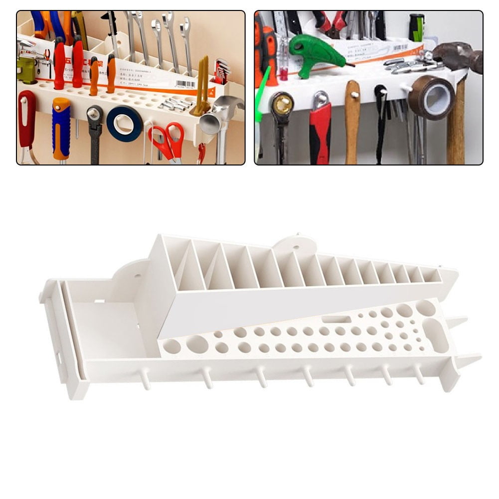 Rail Storage Rack Plastic Wall Mount Wrench Screwdriver Organizer ...