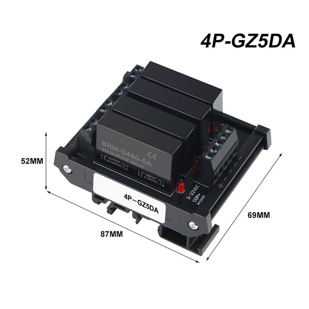 Rail Type Solid State Relay Module Da Non Contact For Ssr Module Dc
