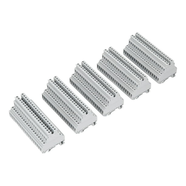 Rail Wiring Terminal, Copper Terminals Block 500V 32A 100Pcs Oxidation Conductivity For ...