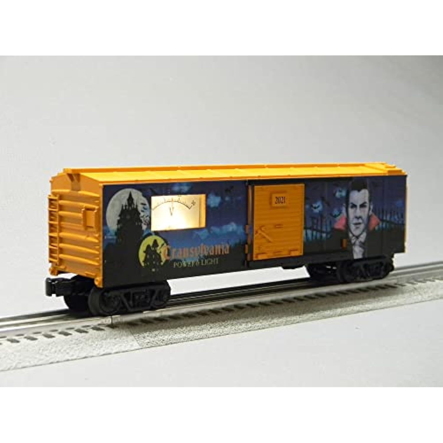 RailKing MTH Transylvania Power & Light BOXCAR w/Power Meter #2021 O ... RailKing MTH Transylvania Power & Light BOXCAR w/Power Meter #2021 O ...