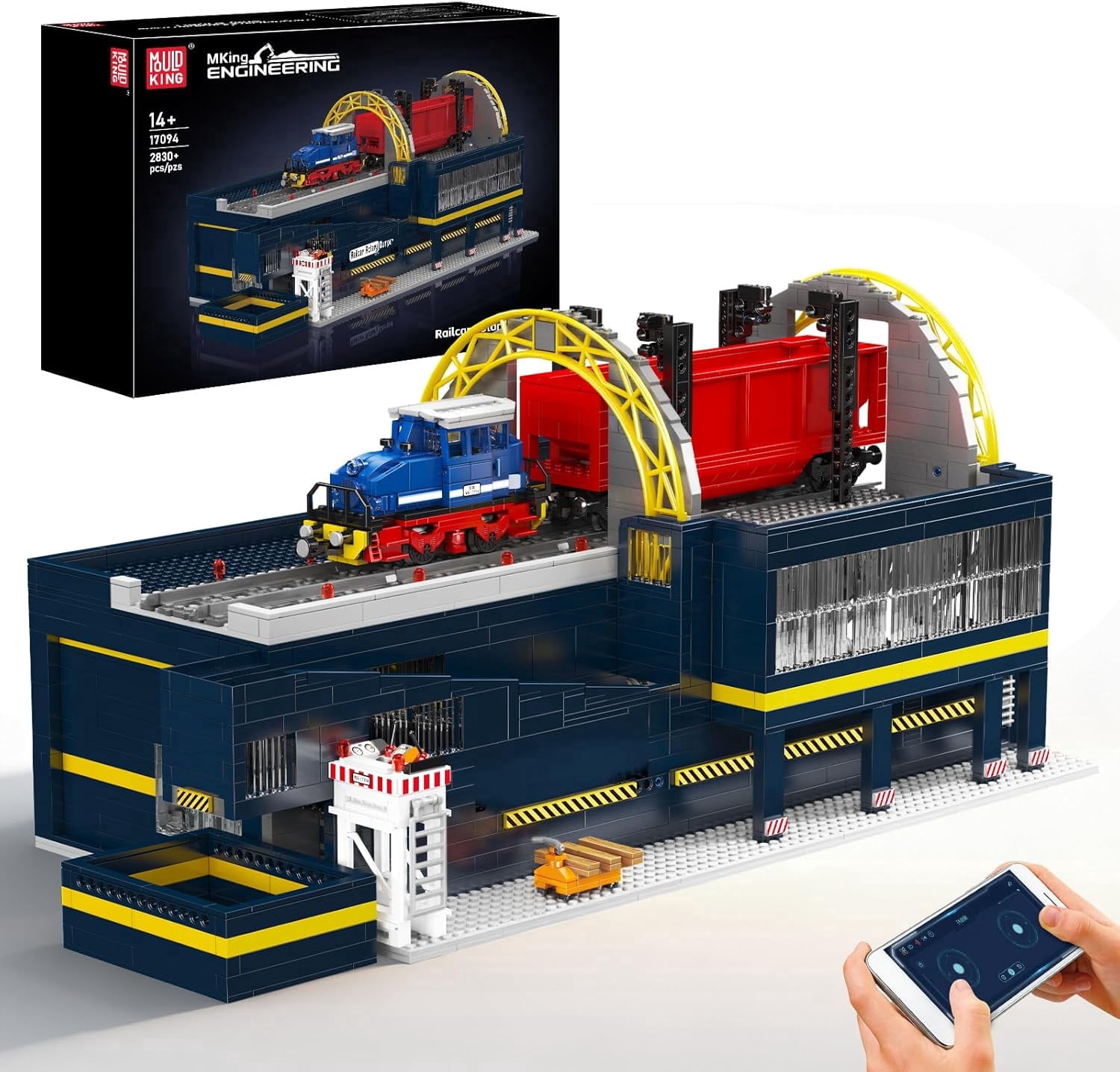 Railcar Rotary Dumper Building Set - MOC APP/Remote Control Rotating ...