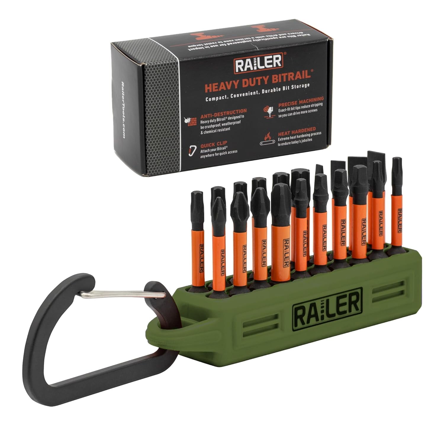 Railer 20pc Screwdriver Bit Set - Premium S2 Steel 2" Phillips ...