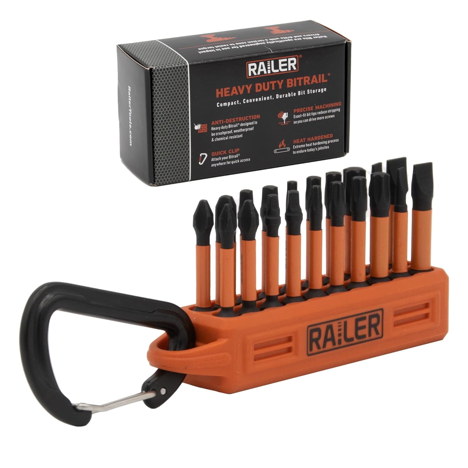 Railer 20pc Screwdriver Bit Set - Premium S2 Steel 2" Phillips ...