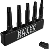 Railer Double Square Screwdriver Bit Set - Premium S2 Steel 1 Inch Impact Driver 5-Piece Trailer ...