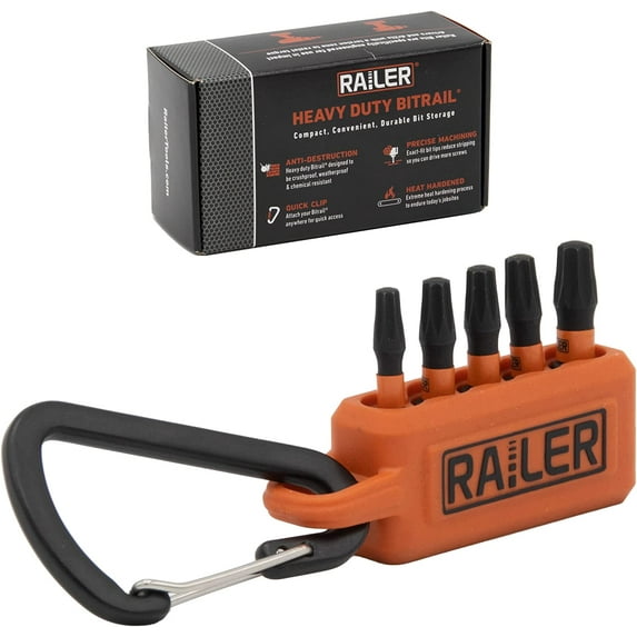 Railer Double Square Screwdriver Bit Set - Premium S2 Steel 1 Inch Impact Driver 5-Piece Trailer ...
