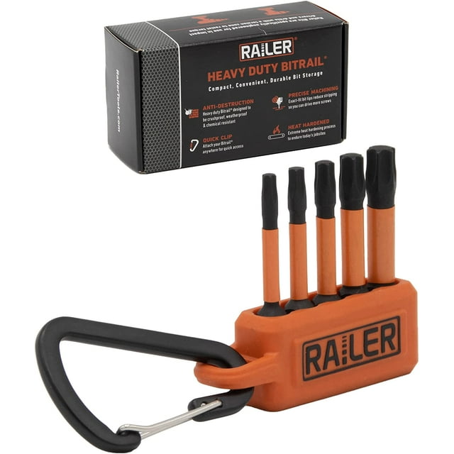 Railer Double Square Screwdriver Bit Set - Premium S2 Steel 2 Inch Impact Driver 5-Piece Trailer ...