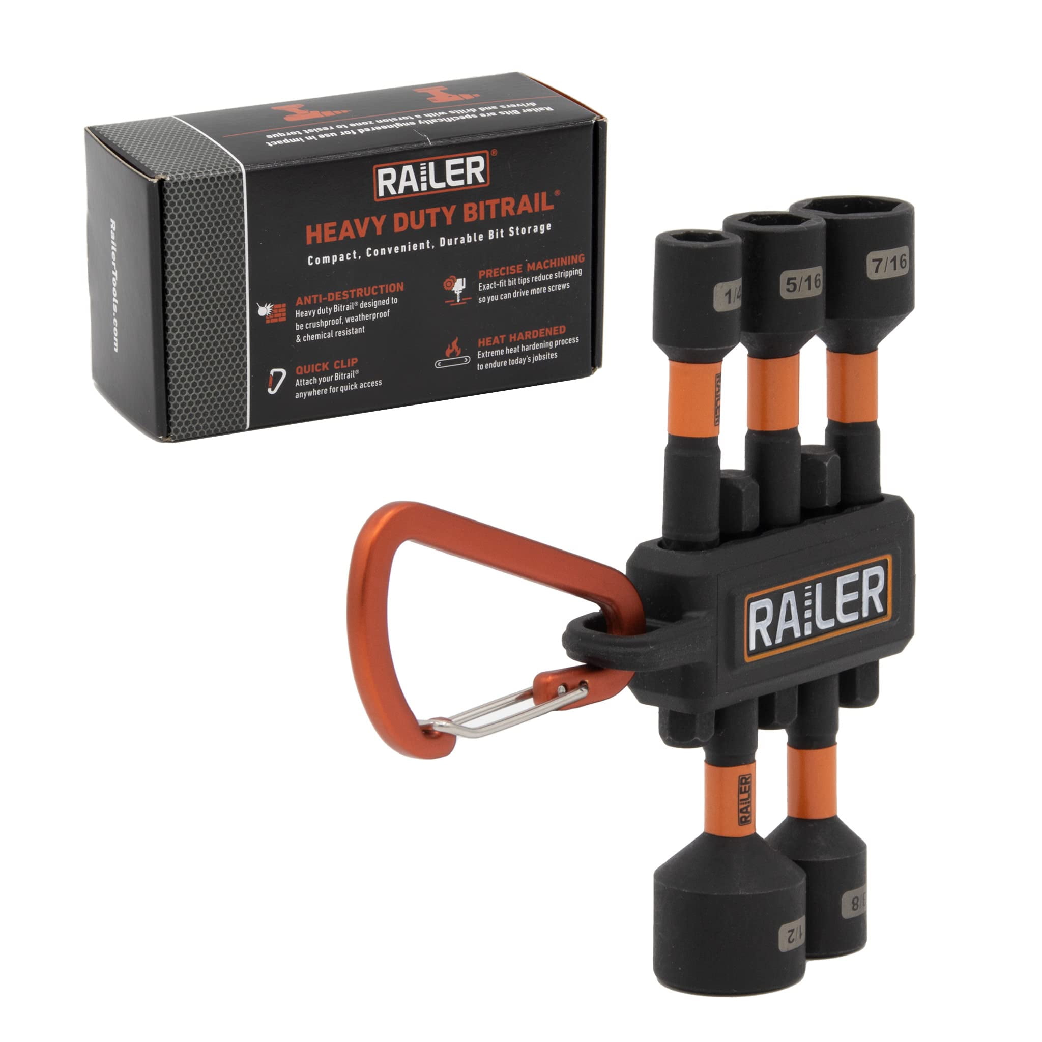 Railer Nut Driver Set - Premium 2-9/16 Inch 5-Piece Nutsetter Bit Set ...