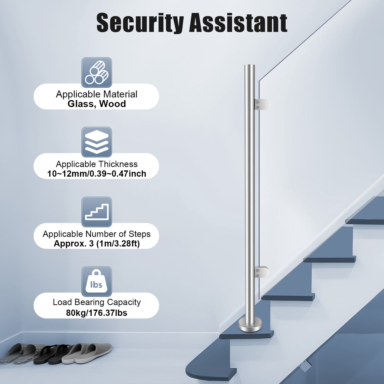 Railing End Post Glass Balustrade End Post Railing Fence Pole Handrail ...