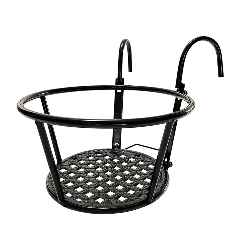 Railing Planter Metal Hanging Basket Metal Hanging Plant Stand for ...