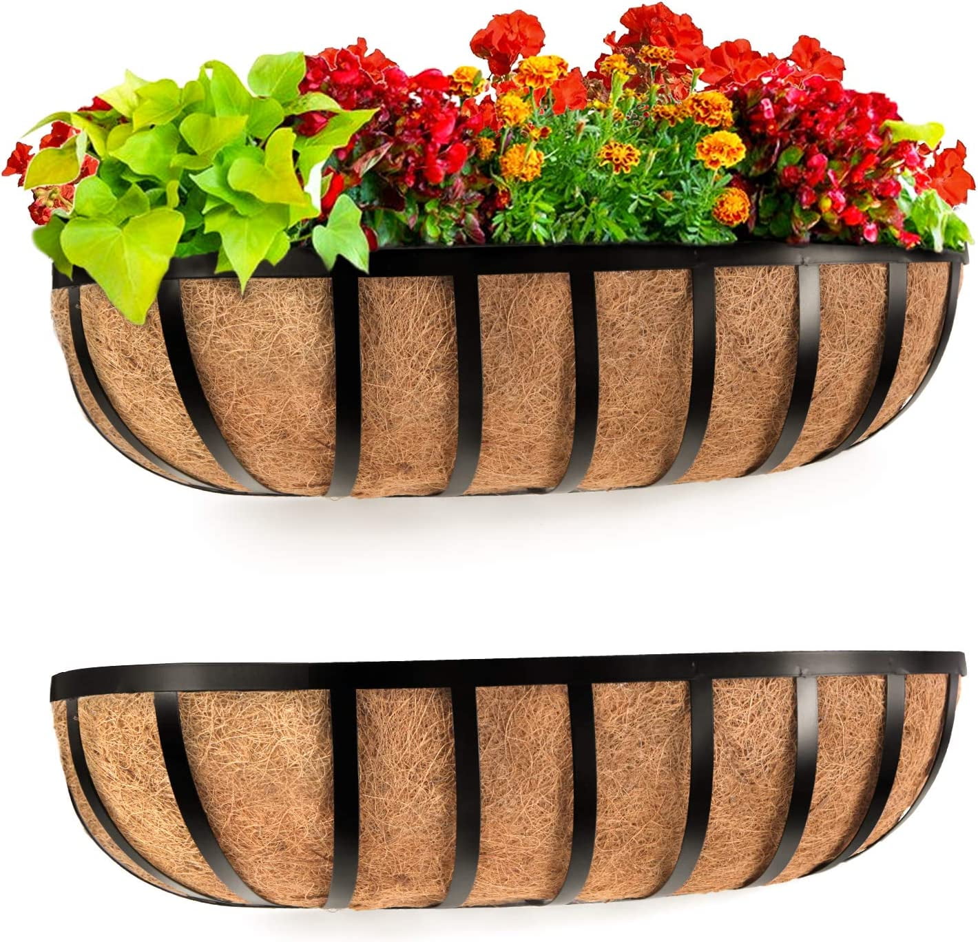 Railing Planter Window Box Deck Balcony Rail Planter 24 Inch for Porch ...