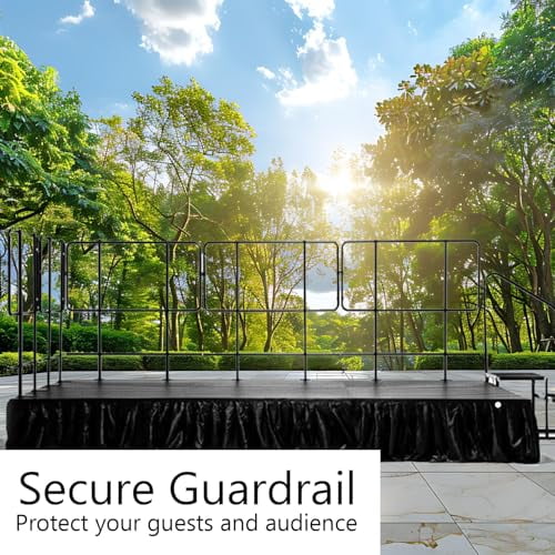 Railing for Portable Stage, Metal Stage Railing - 4' Sections W ...