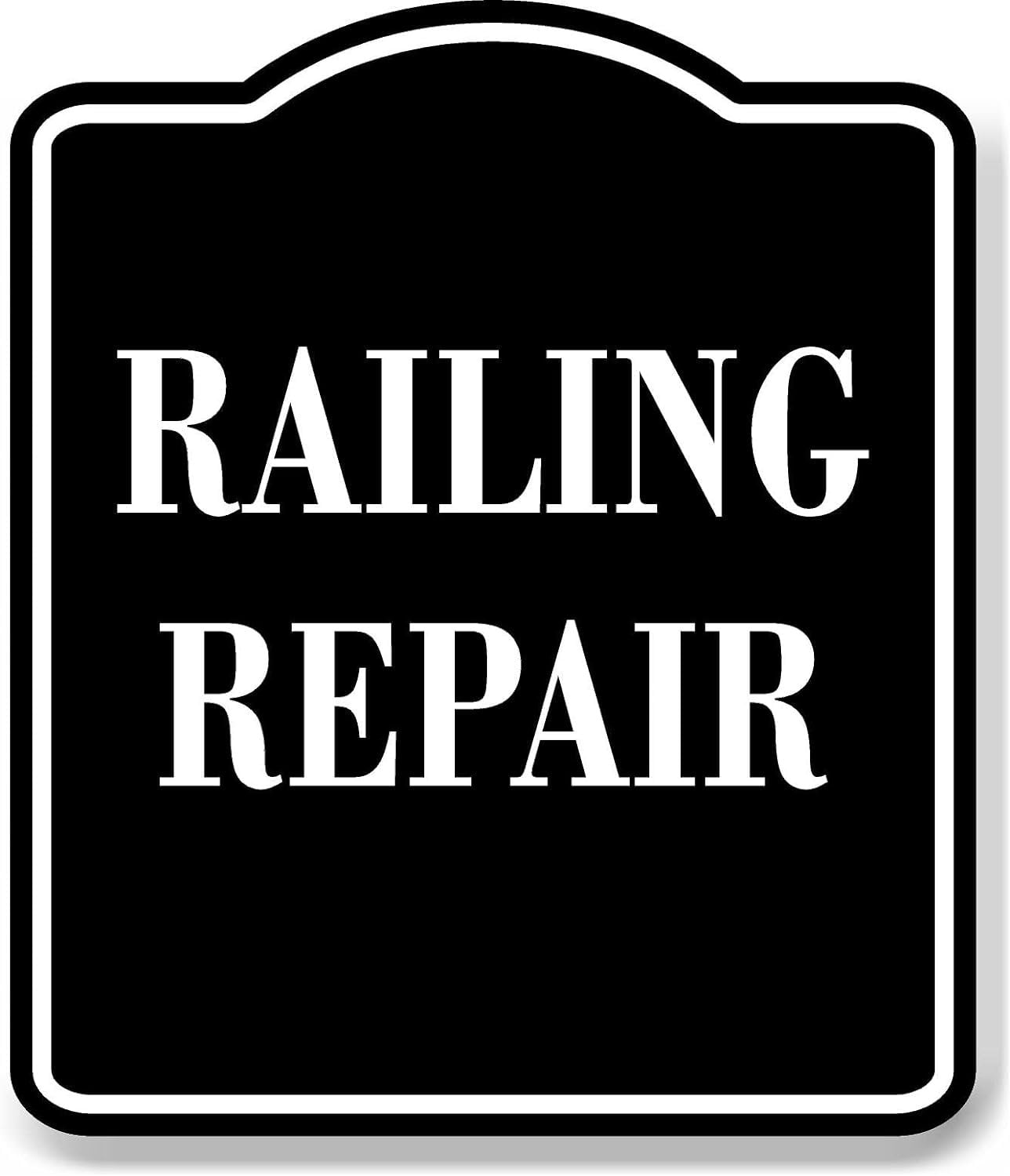 Railing Repair BLACK Aluminum Composite Sign, 20"x24" - Walmart.com