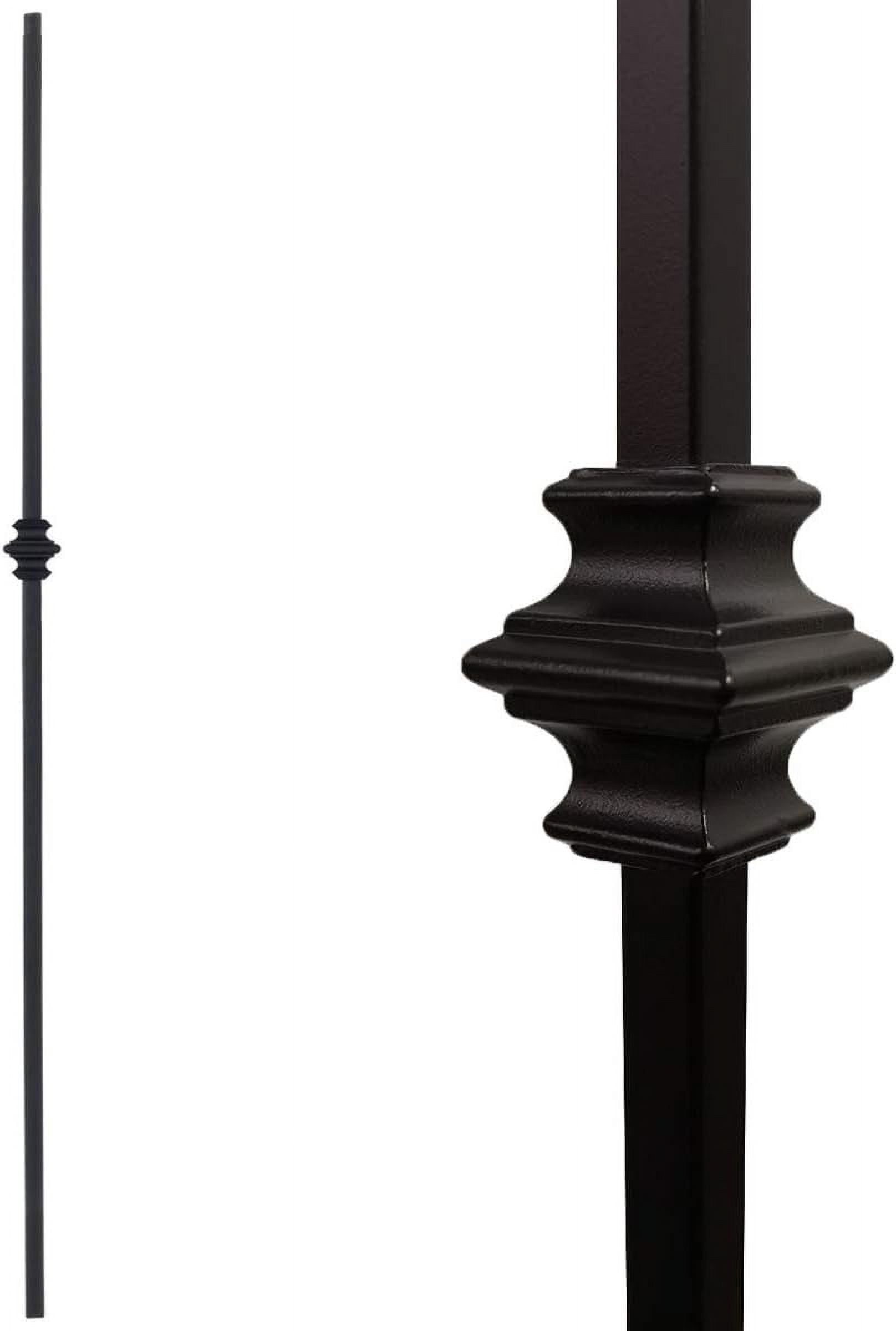 Railing Spindles (5-Pack) Hollow Single Knuckle Balusters - Real Black ...