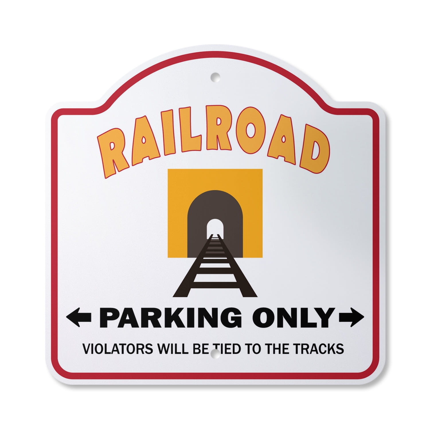 Railroad 10” x 10” Sign | Indoor/Outdoor Plastic | SignMission Designer ...