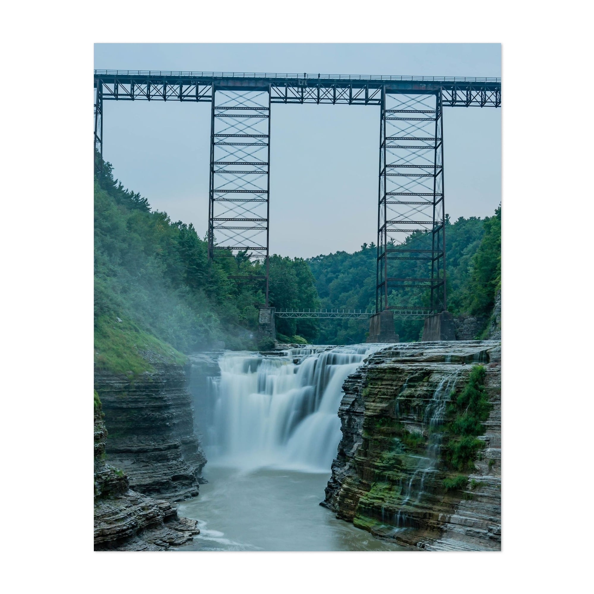 Railroad Bridge and Upper Falls - Castile New York Photography ...